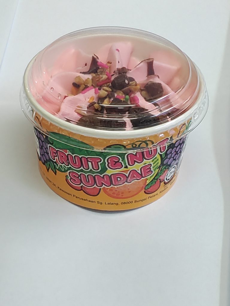 SUNDAE CUP ( Strawberry ) 140ML - Evergreen Ice Cream (Huat) Pte Ltd